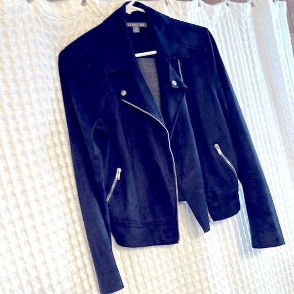 Level 99 | Jackets & Coats | Hp Level 99 Navy Blue Moto Jacket | Poshmark